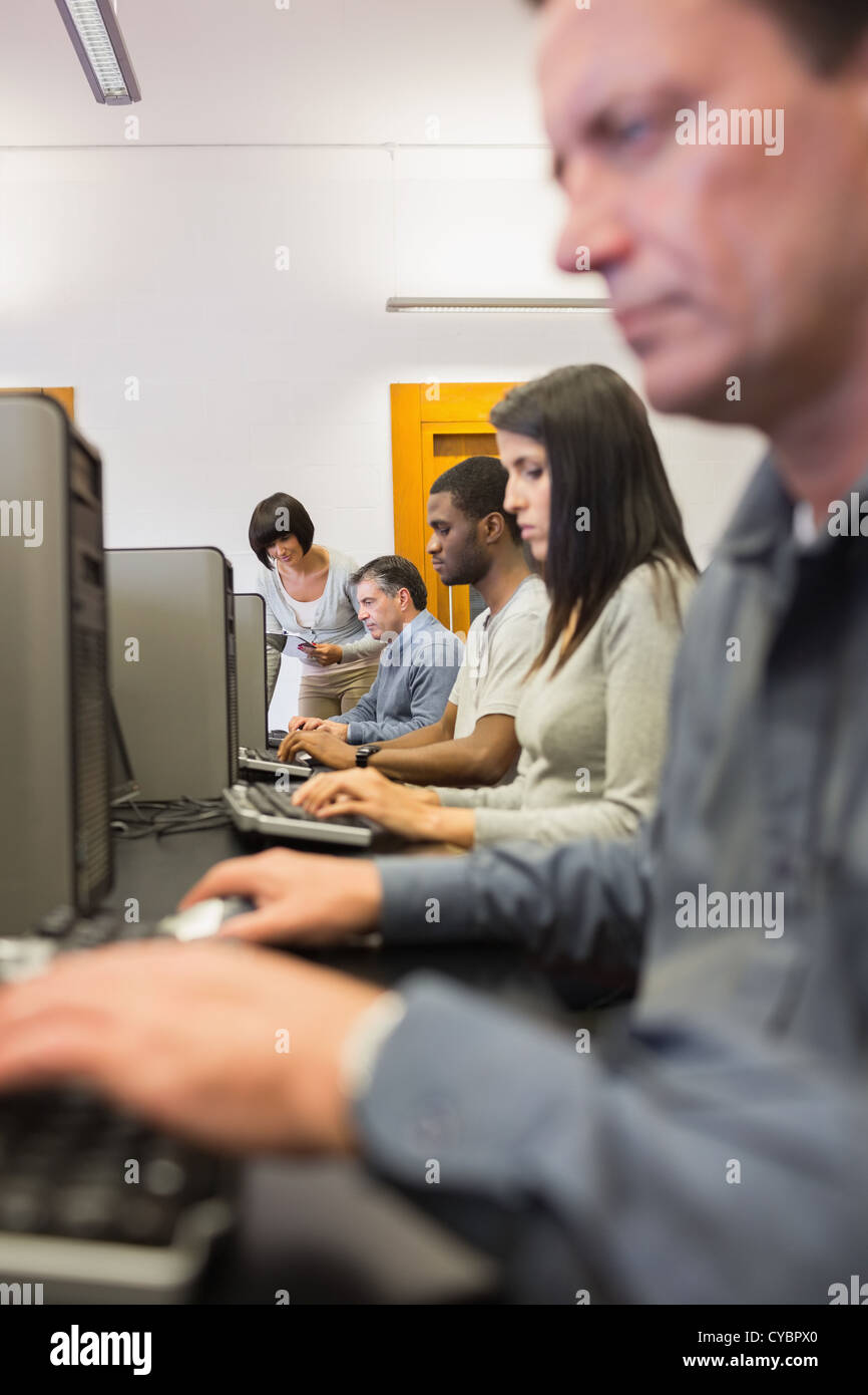 Black teacher student computer hi-res stock photography and images - Alamy