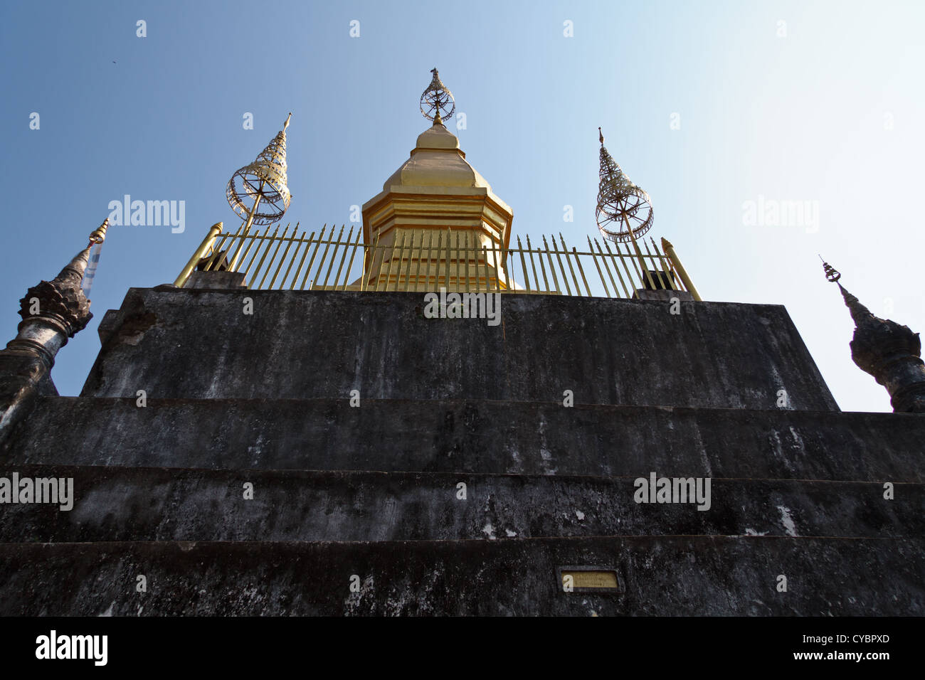 Temple on Mount Phou Si in Luang Prabang Stock Photo - Alamy