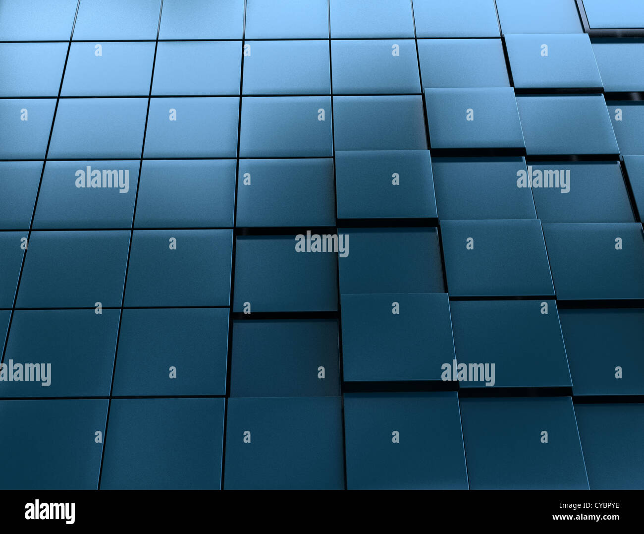3D abstract cubes building concept Stock Photo - Alamy