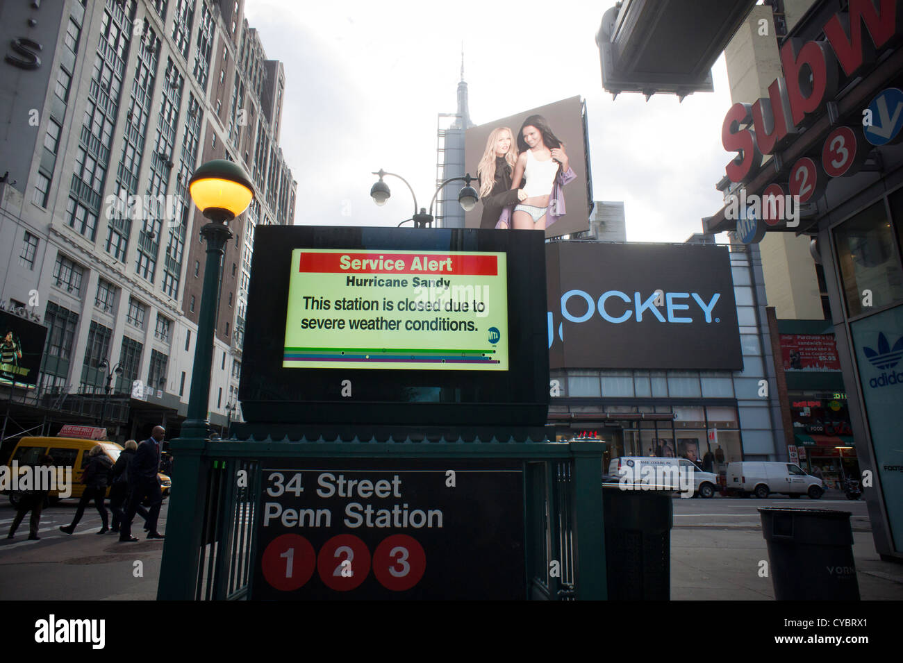 Warning sign subway manhattan new hi-res stock photography and images ...