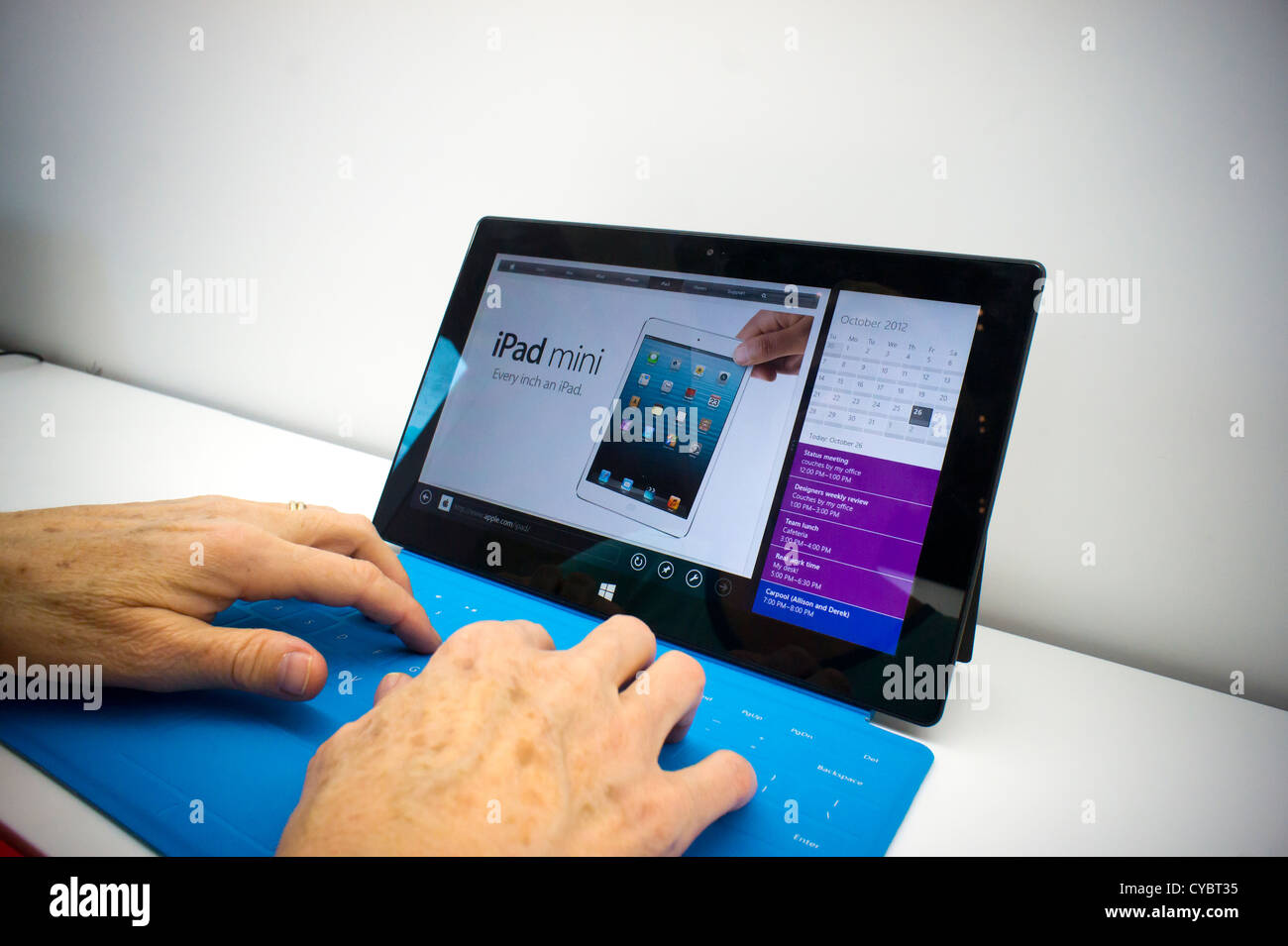 Microsoft launches the new Surface RT tablet computer running the new ...