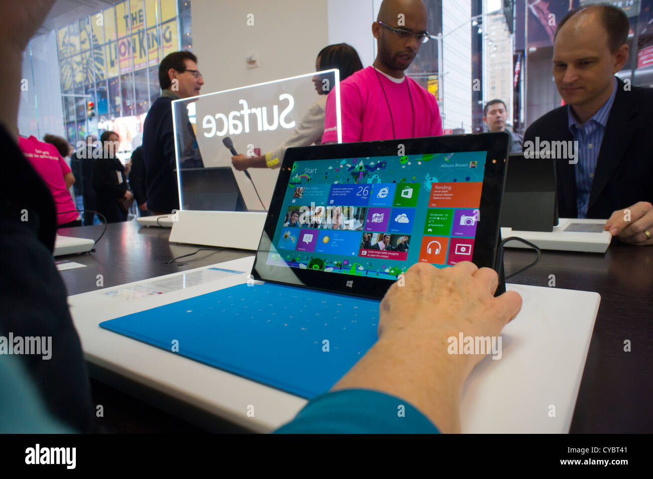 Microsoft launches the new Surface RT tablet computer running the new ...