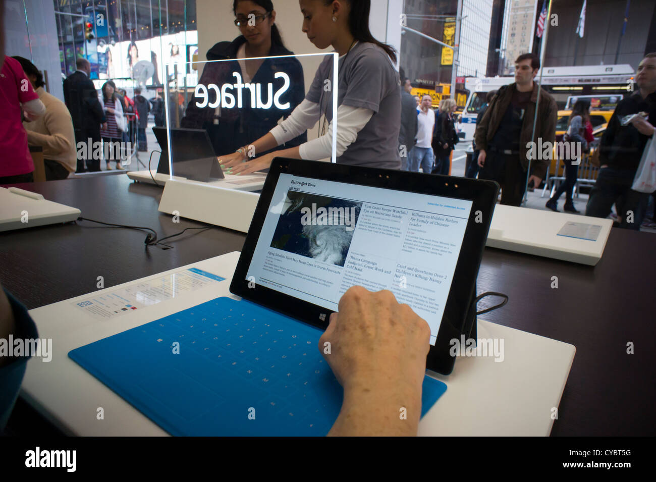 Microsoft launches the new Surface RT tablet computer running the new ...