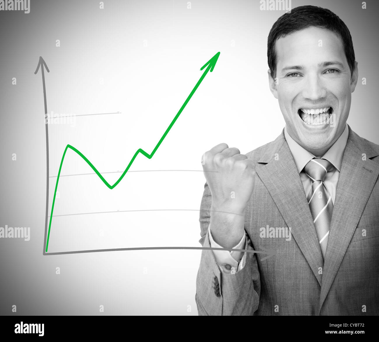 Graph green up red down hi-res stock photography and images - Alamy