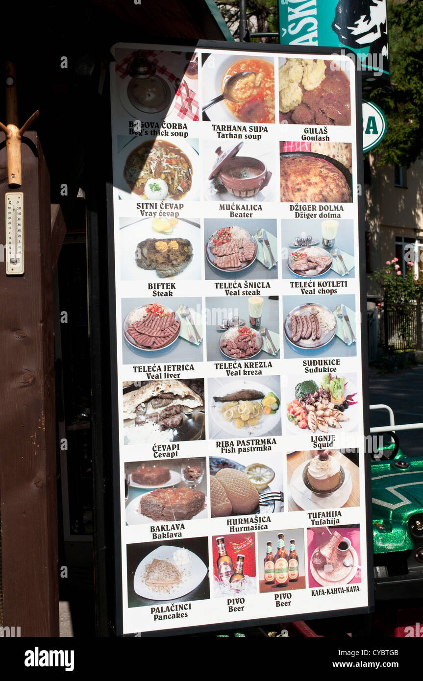 Bosnian menu hi-res stock photography and images - Alamy
