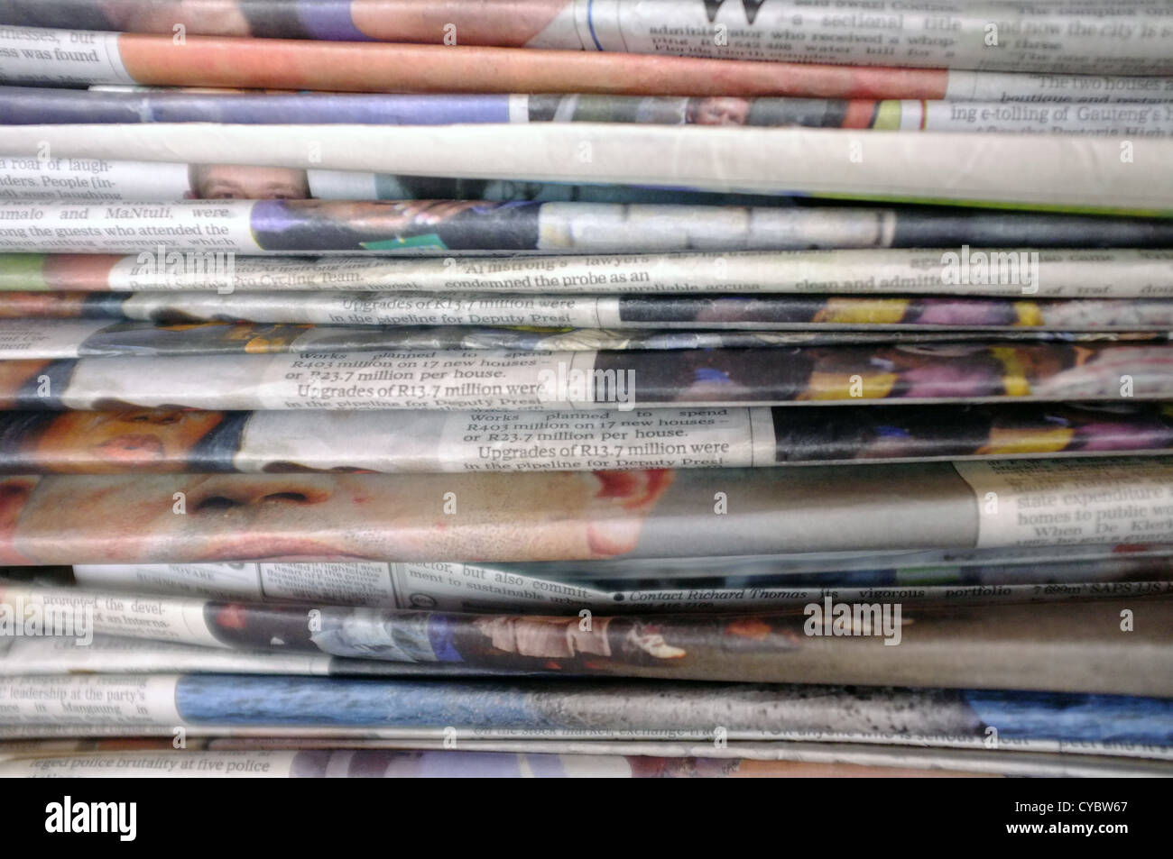 A stack of newspapers Stock Photo - Alamy