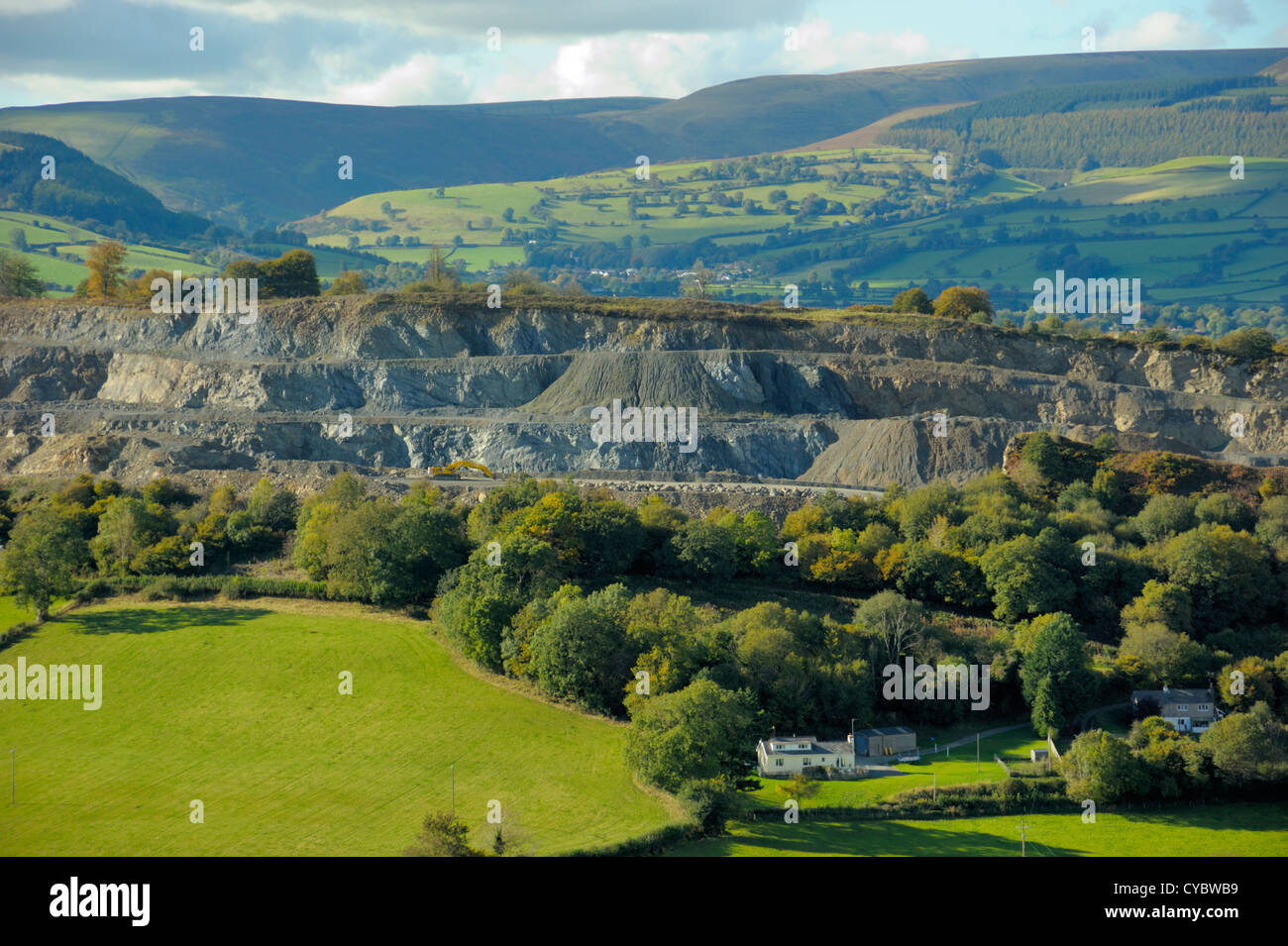 Gore Quarry on Old Radnor Hill from Stanner Rocks Stock Photo - Alamy