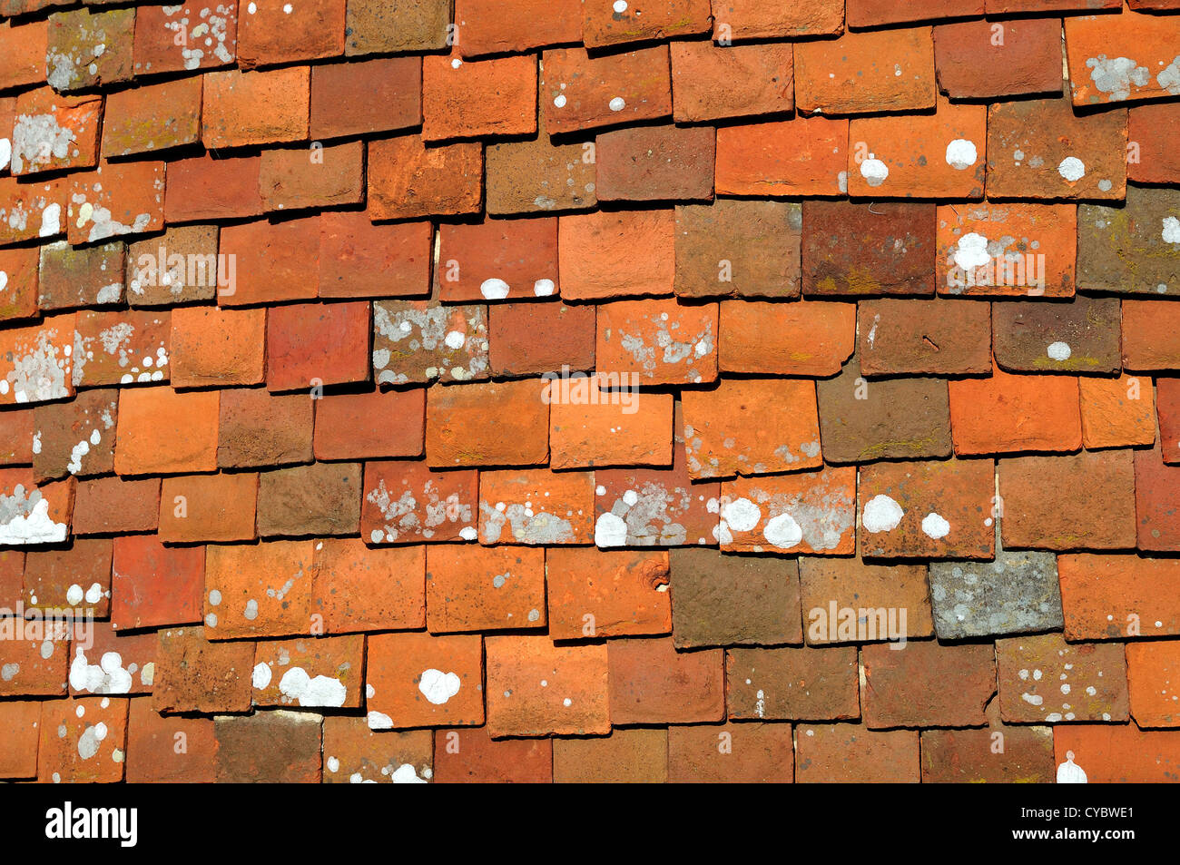 Close up of red hanging tiles Stock Photo - Alamy