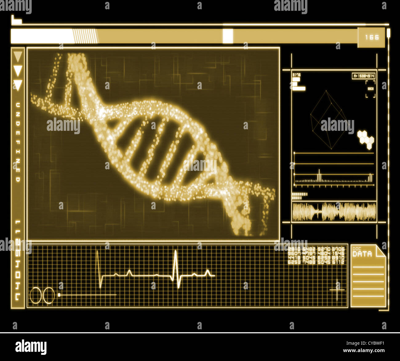 DNA Helix interface technology Stock Photo - Alamy