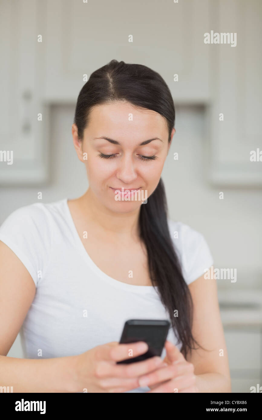 Woman using the mobile phone Stock Photo - Alamy