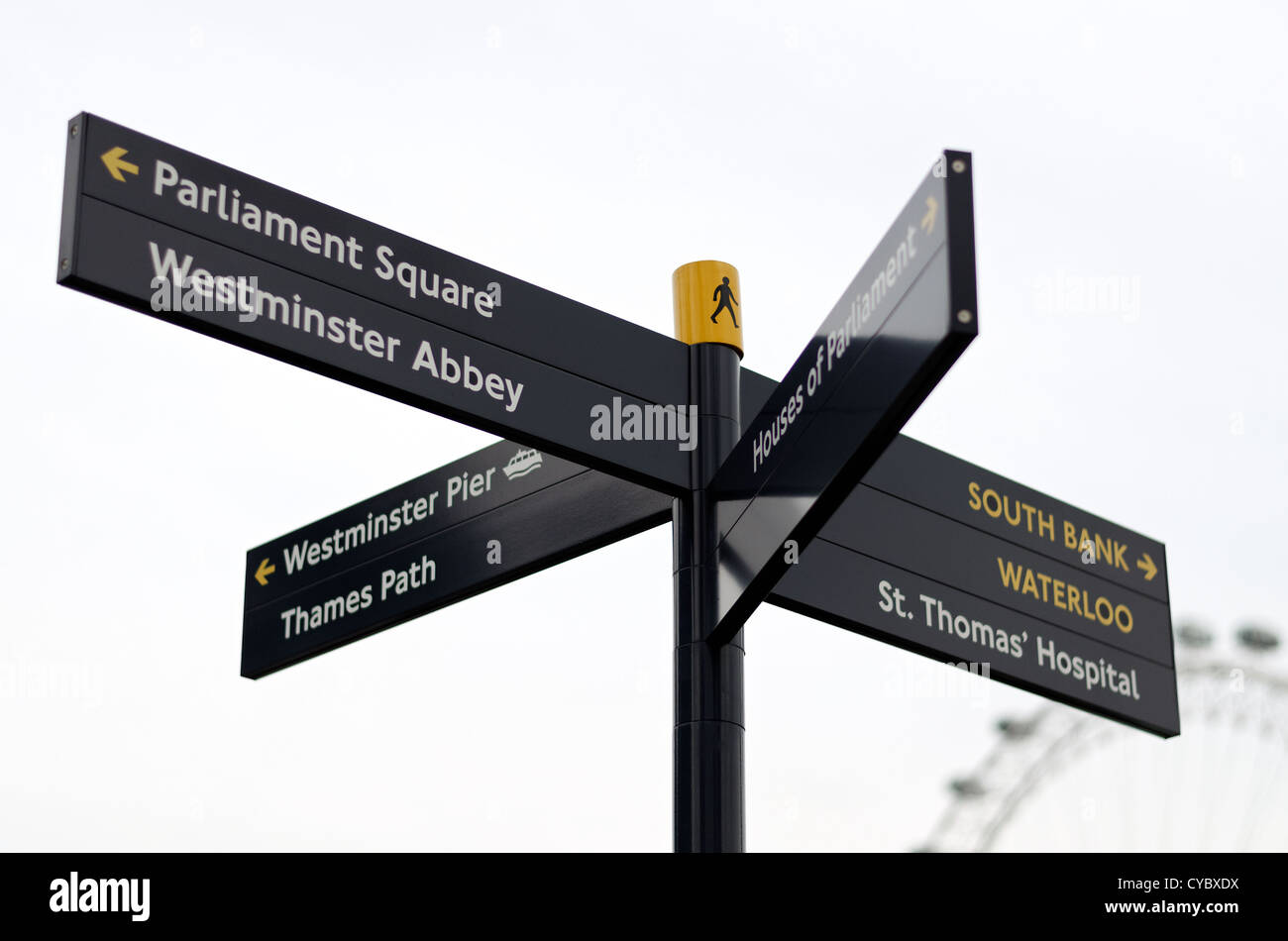 A directions sign in London Stock Photo - Alamy