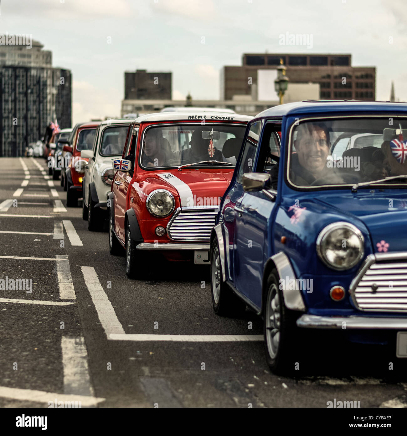 Mini cooper line-up Stock Photo - Alamy