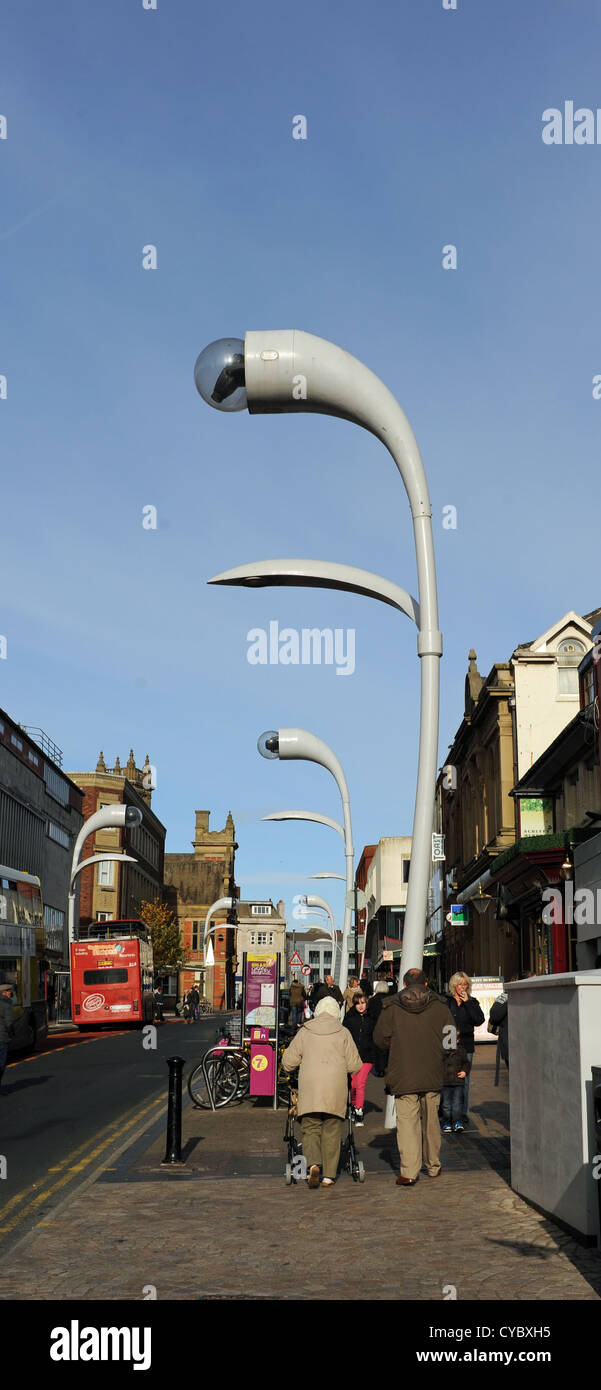 Blackpool Lancashire coast UK- Unusual street lighting Stock Photo - Alamy