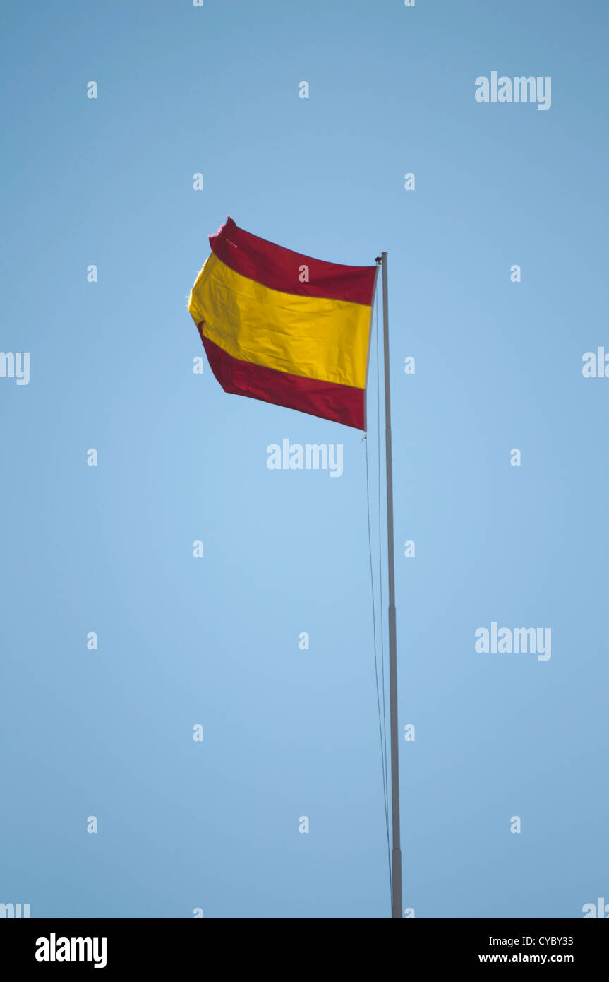 Close up spanish flag waving hi-res stock photography and images - Alamy