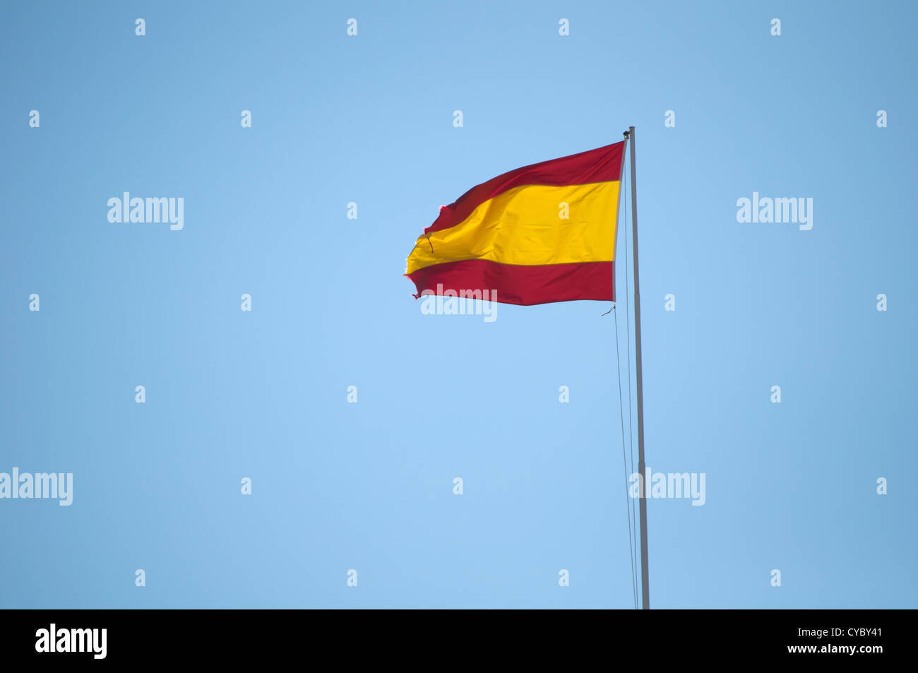 Close up spanish flag waving hi-res stock photography and images - Alamy