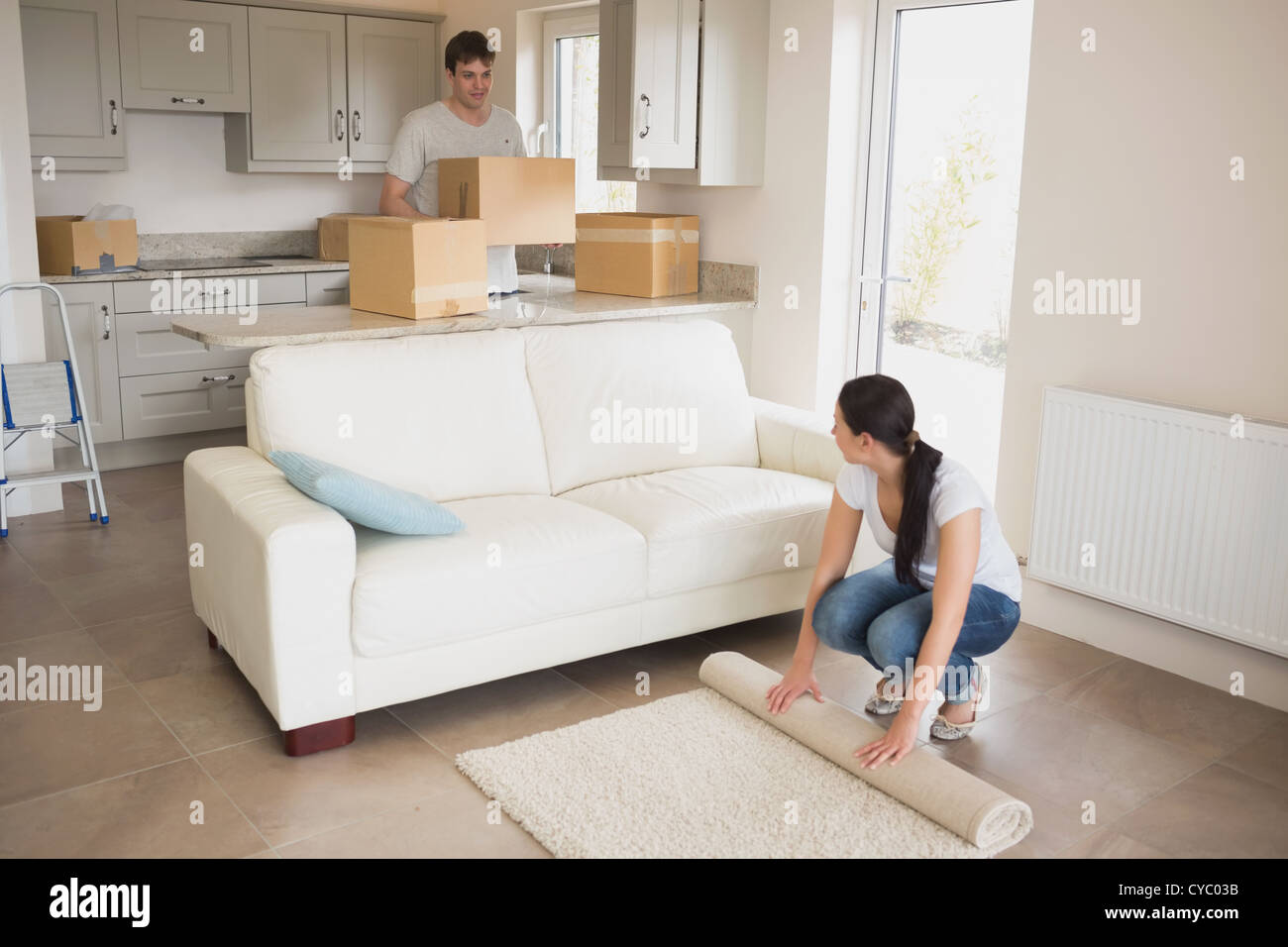 Two relocating people Stock Photo - Alamy