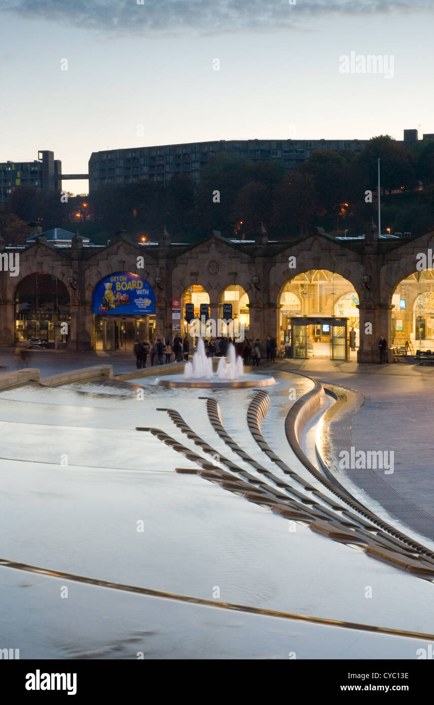 Sheaf Square and Sheffield Midland Station - Sheffield, England, UK ...