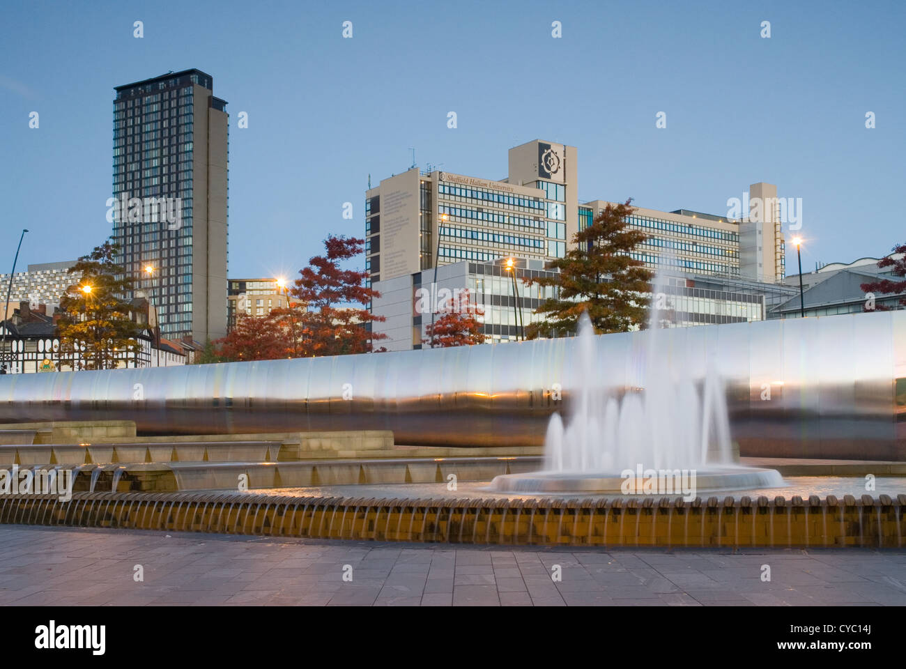 Sheffield Hallam University from Sheaf Square - Sheffield, England, UK ...