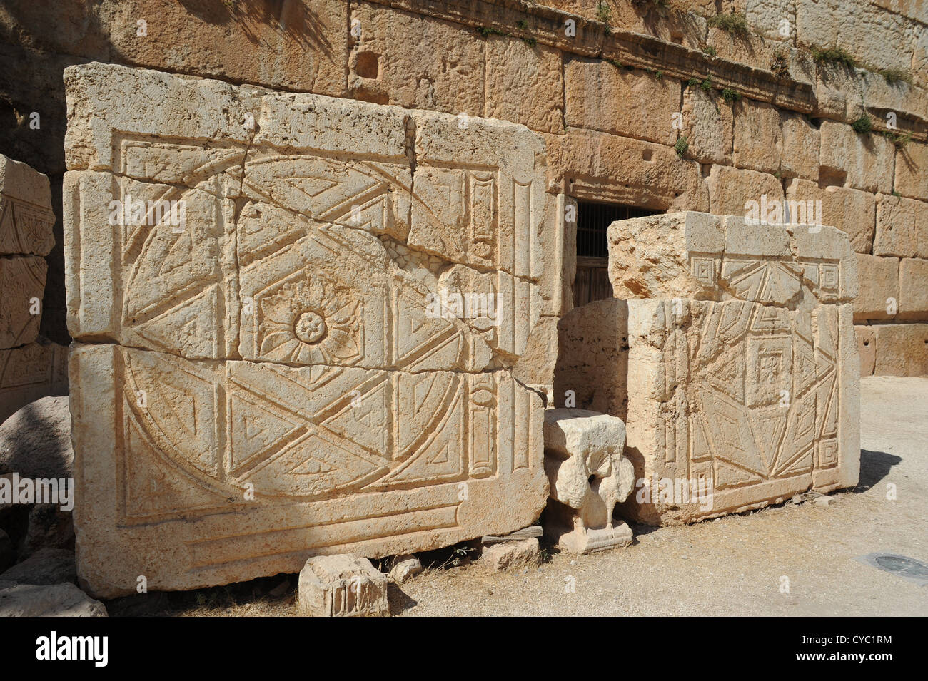 Temple ruins of Baalbek in Lebanon Stock Photo - Alamy