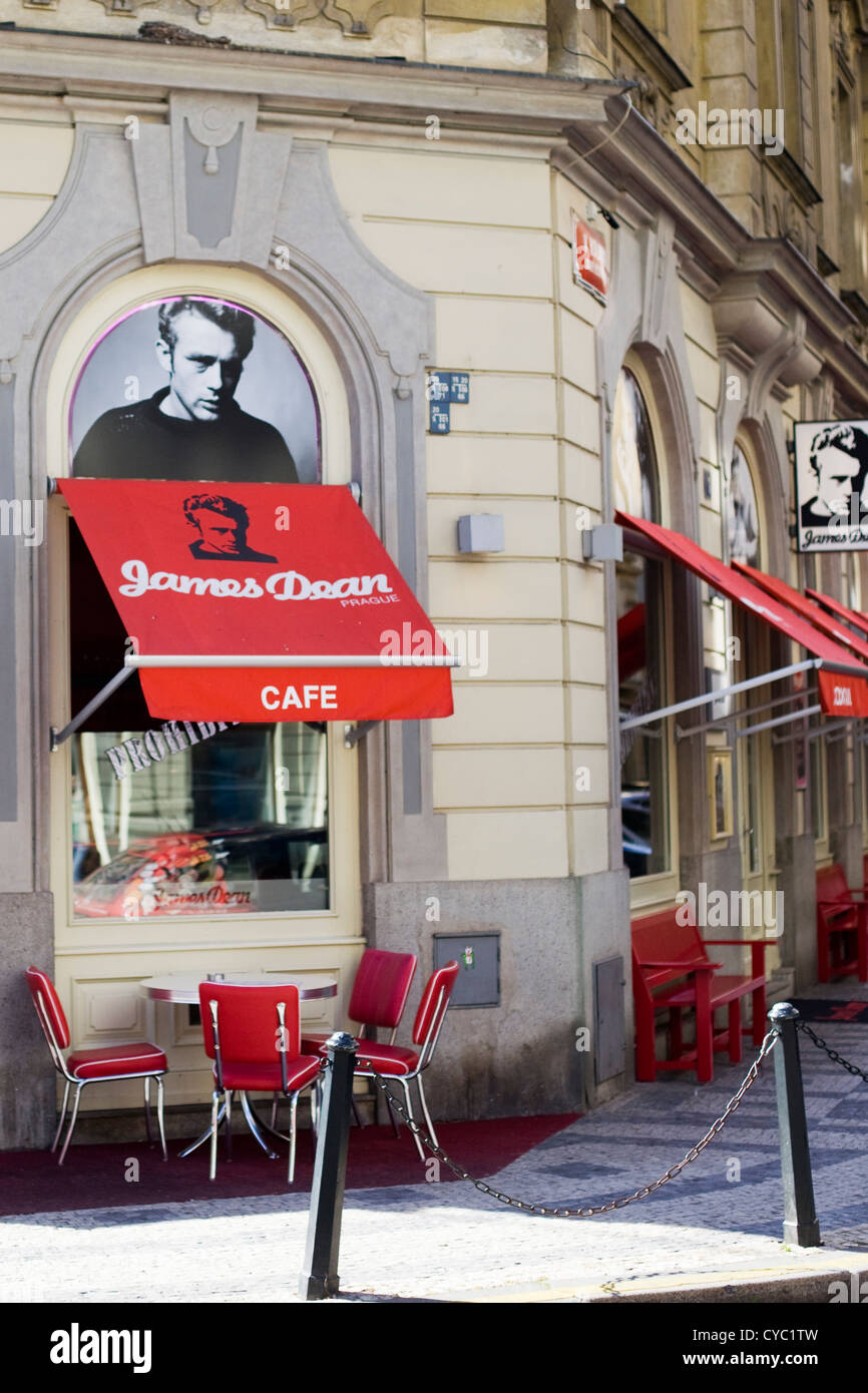 James Dean Restaurant Prague Stock Photo - Alamy