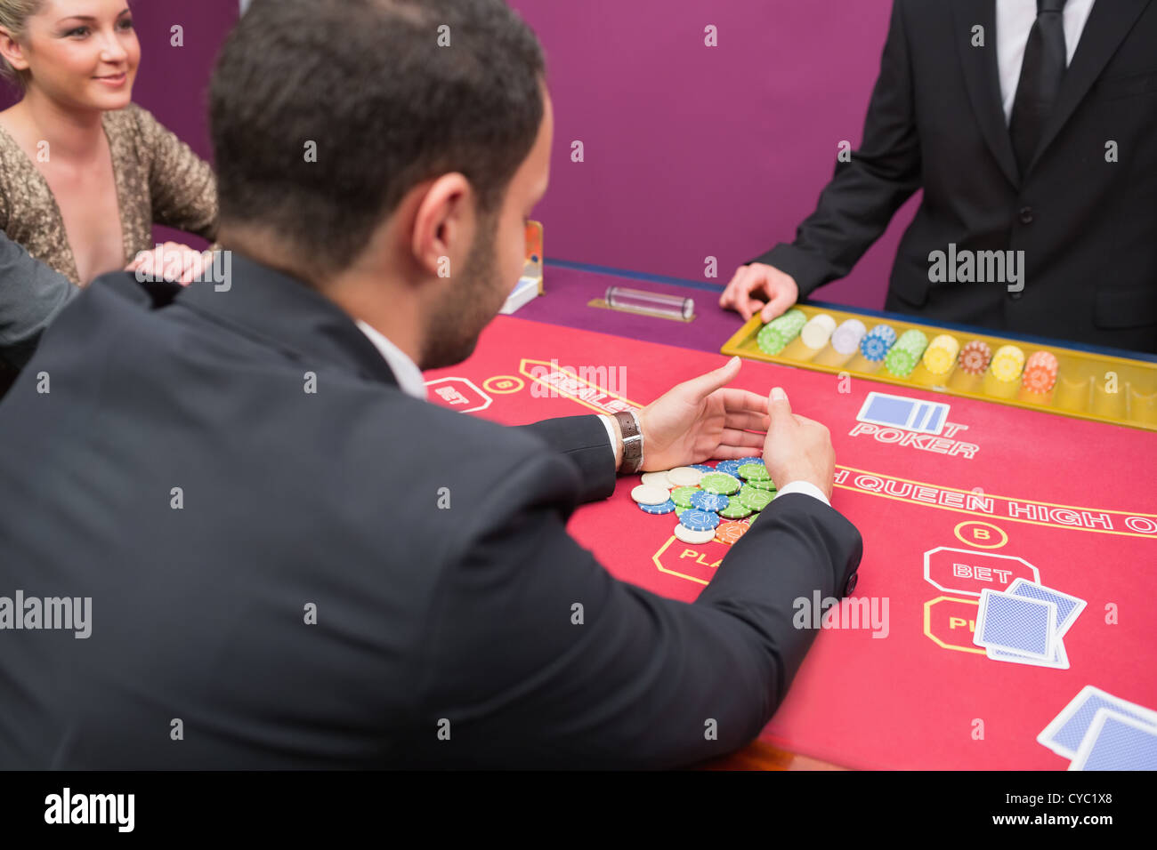 Man taking prize poker hi-res stock photography and images - Alamy