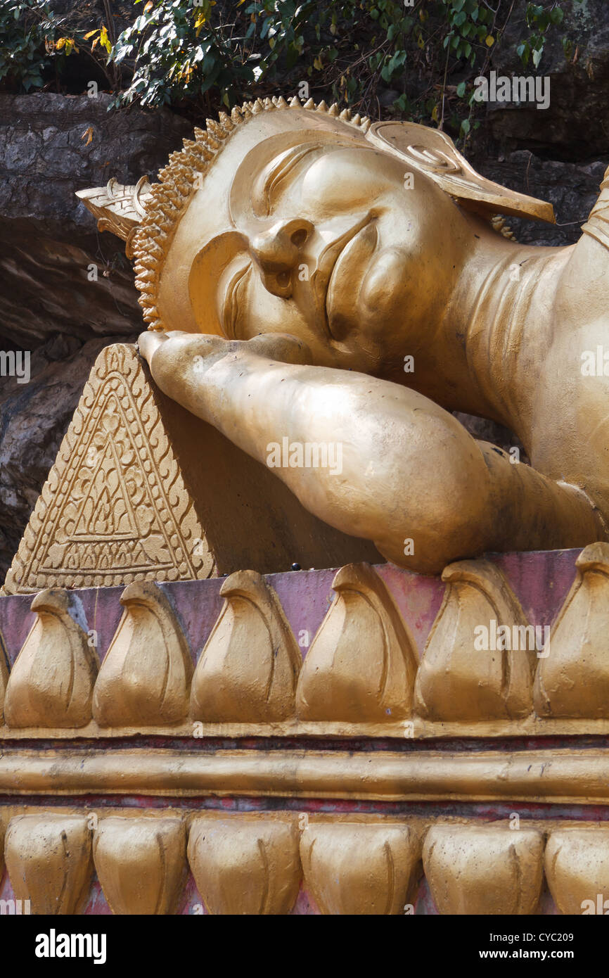 Buddha Statue on the Temple Mount Phou Si in Luang Prabang, Laos Stock ...