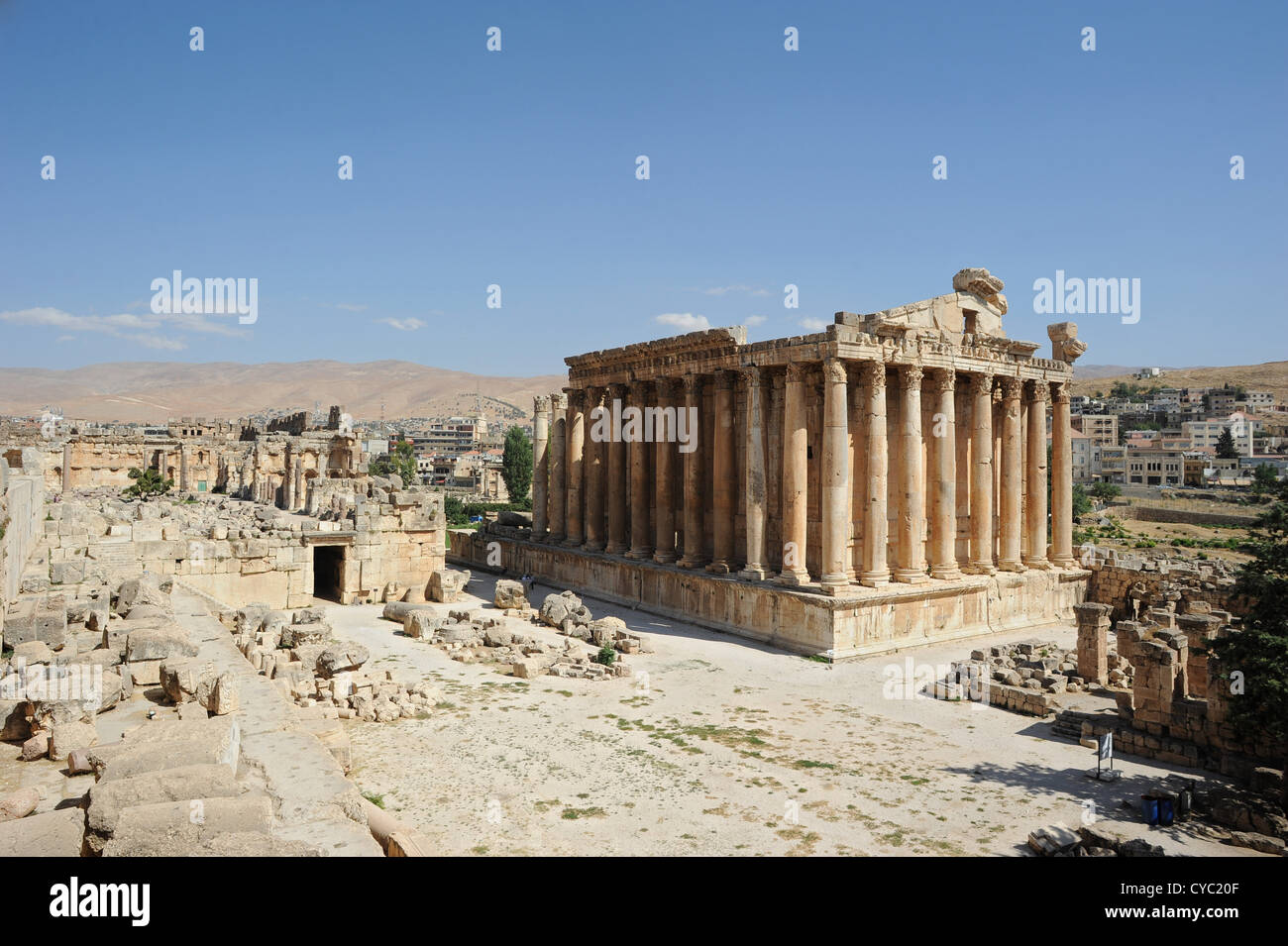 Temple ruins of Baalbek in Lebanon Stock Photo - Alamy