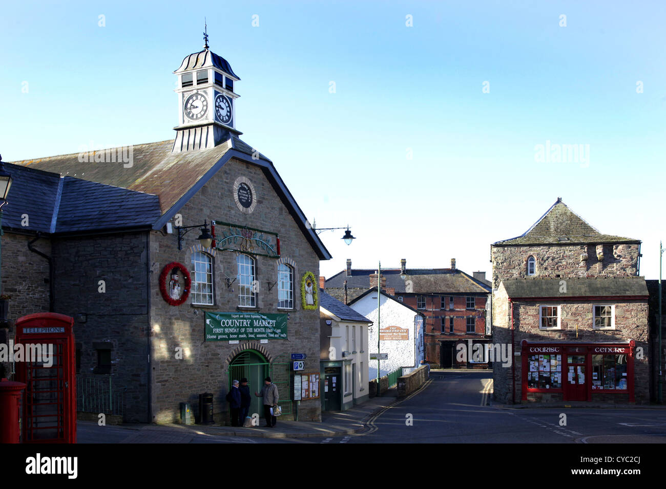 Talgarth town centre , Powys Wales UK Stock Photo - Alamy