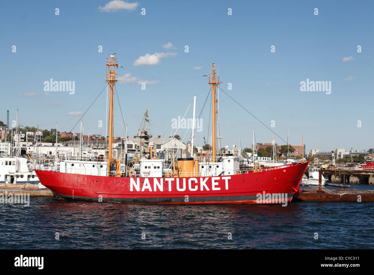 Lightship Nantucket Docked In Boston Massachusetts Her Active Service ...