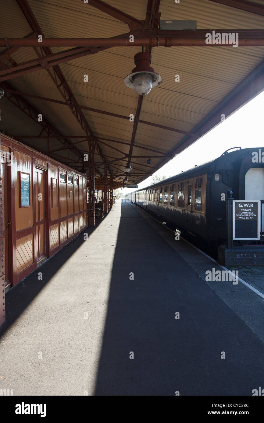 Minehead steam railway train station Stock Photo - Alamy