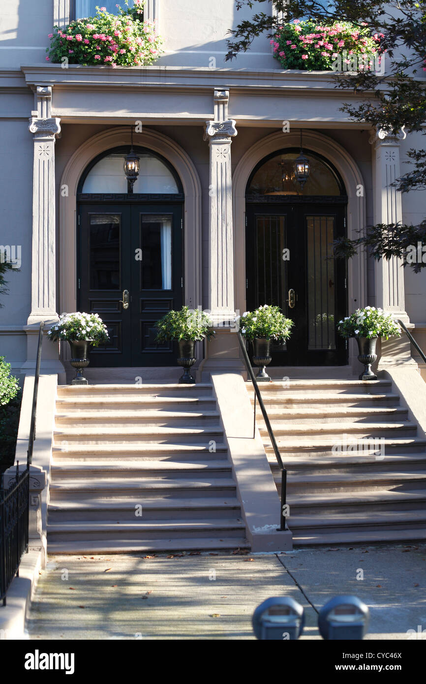 Historic Brown Stone Houses In Boston Back Bay Area, September 2012 ...
