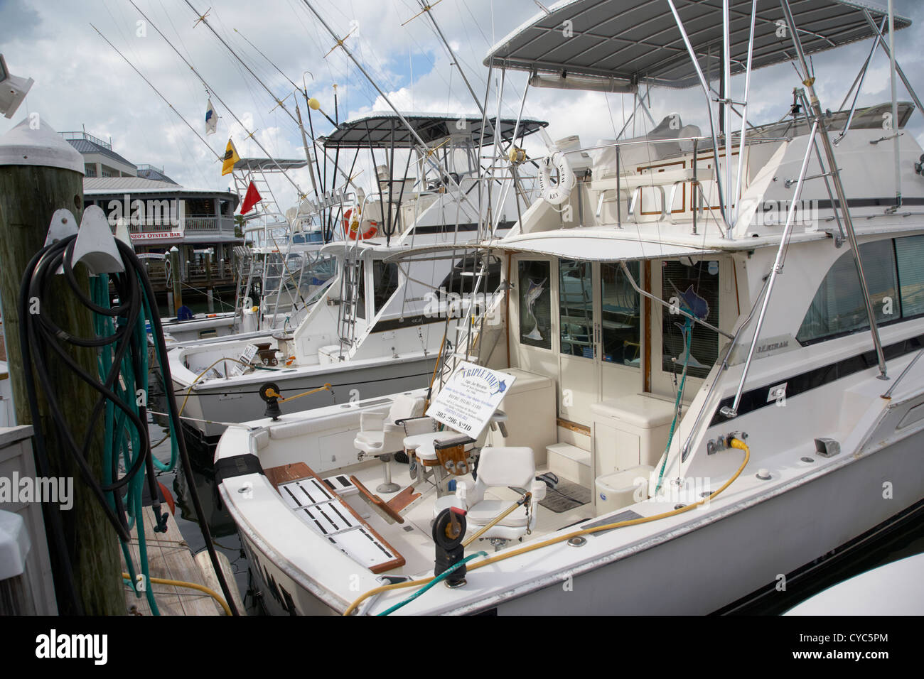 charter fishing boats in the old seaport of key west florida usa Stock ...