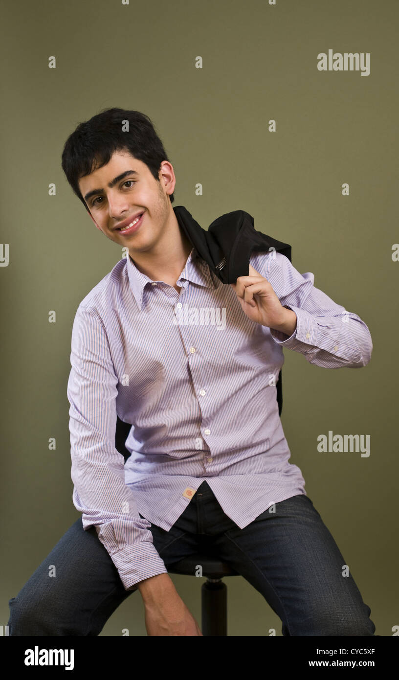 Smiling Hispanic Dude Stock Photo - Alamy