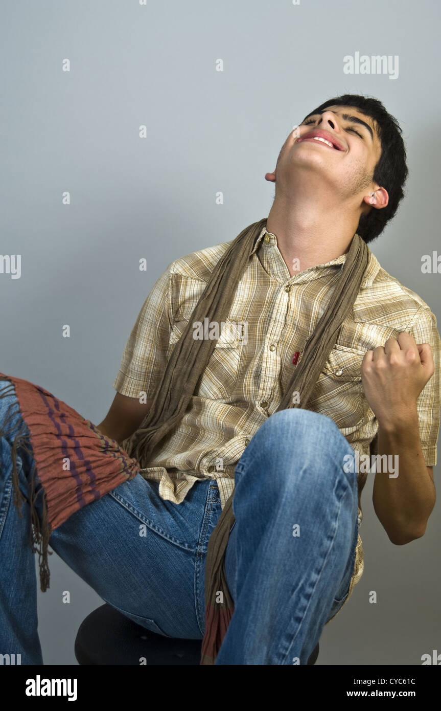 Smiling Hispanic Dude Stock Photo - Alamy