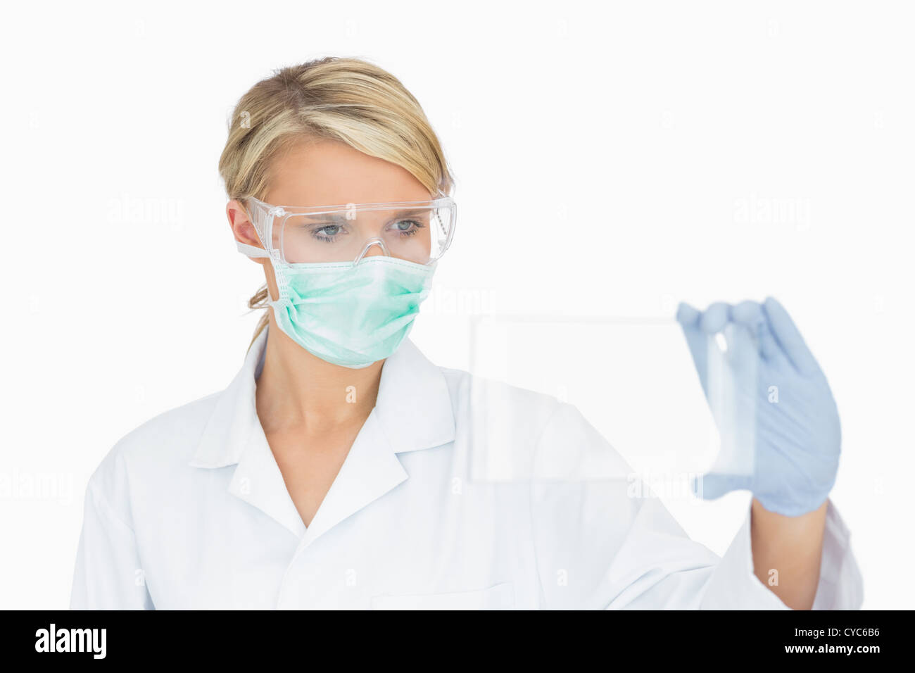 Female surgeon holding medical Cut Out Stock Images & Pictures - Alamy