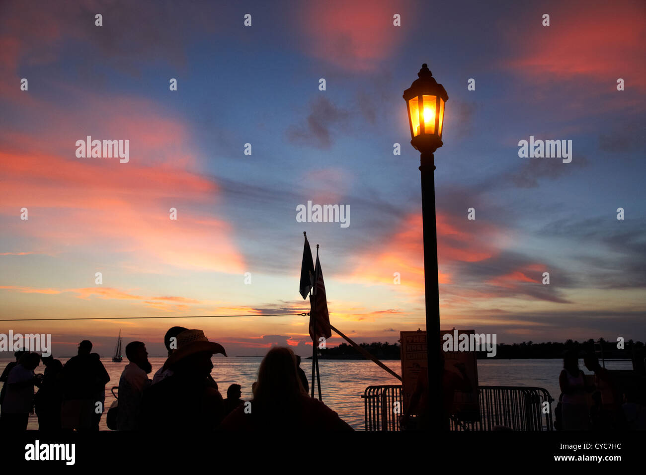 Florida Key West Mallory Square Sunset High Resolution Stock ...