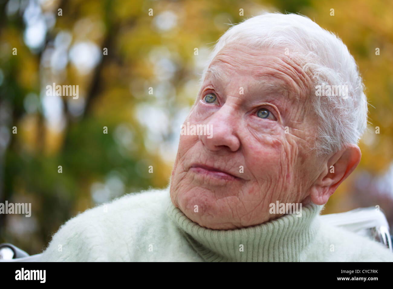 Senior lady outside Stock Photo - Alamy