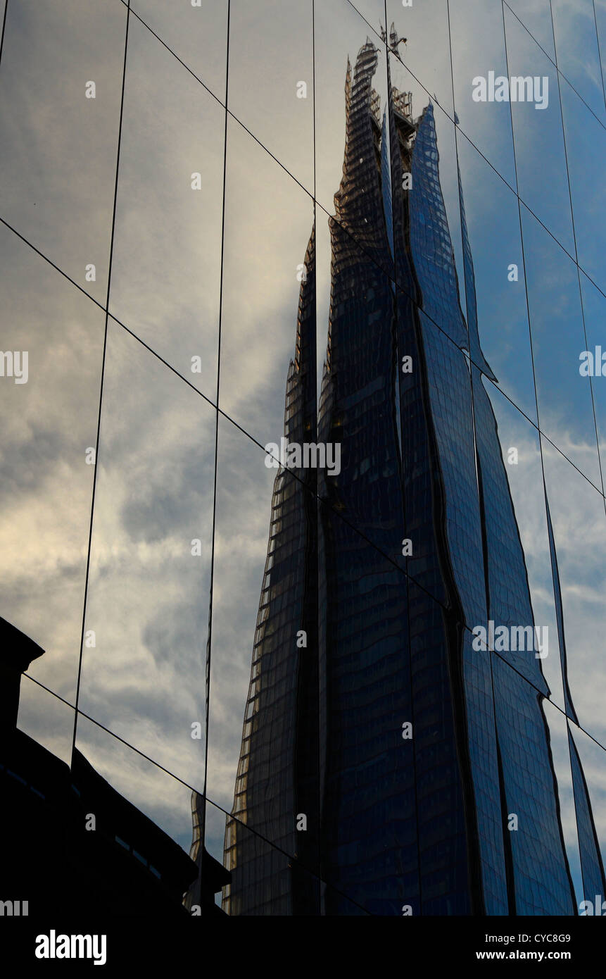 Shard Tower reflected in office windows Stock Photo - Alamy