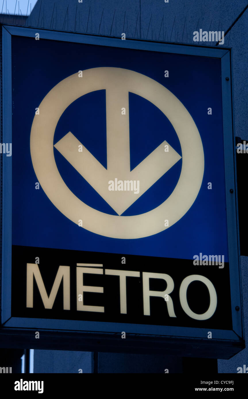 Montreal subway logo hi-res stock photography and images - Alamy