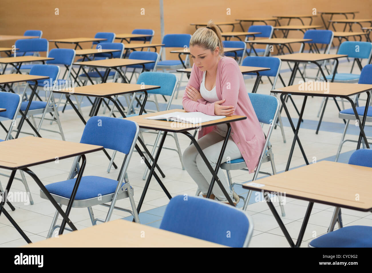 Empty exam desk hi-res stock photography and images - Alamy