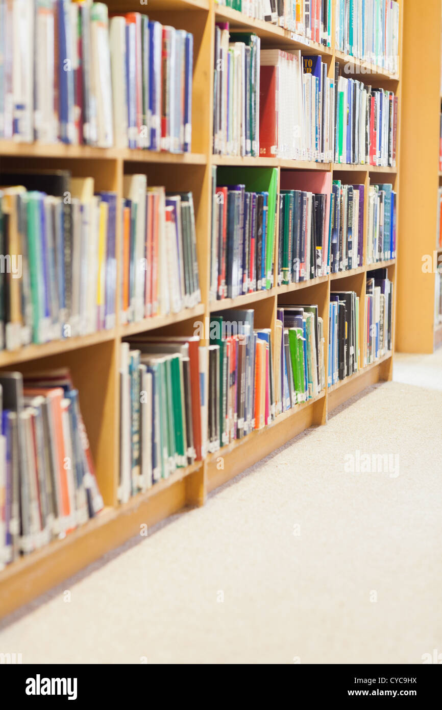 University bookshelf hi-res stock photography and images - Alamy