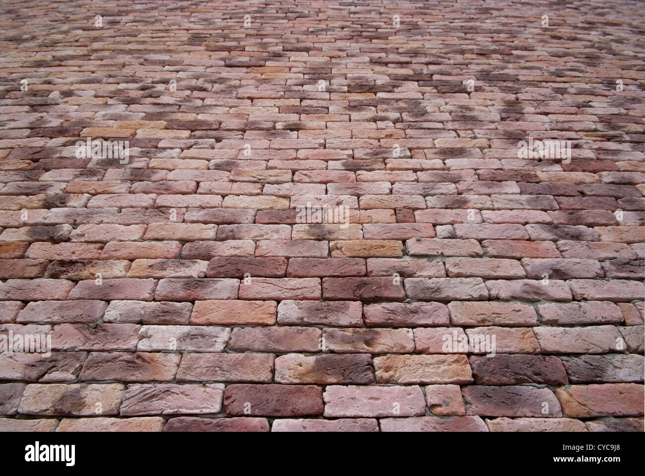Pink Brick Wall Texture, square bricks background of decorate Stock ...