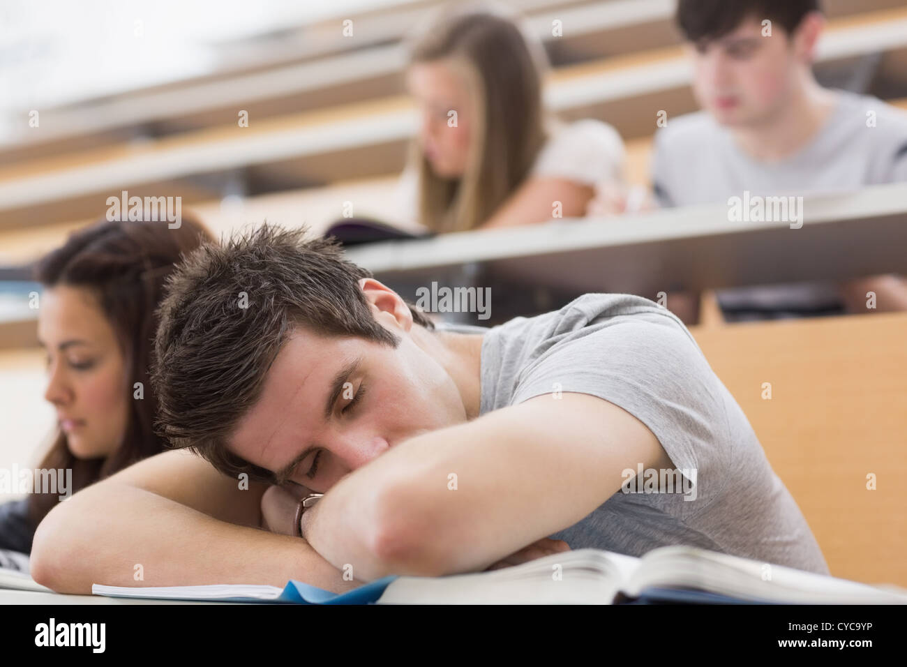 Student sleeping lecture hall hi-res stock photography and images - Alamy
