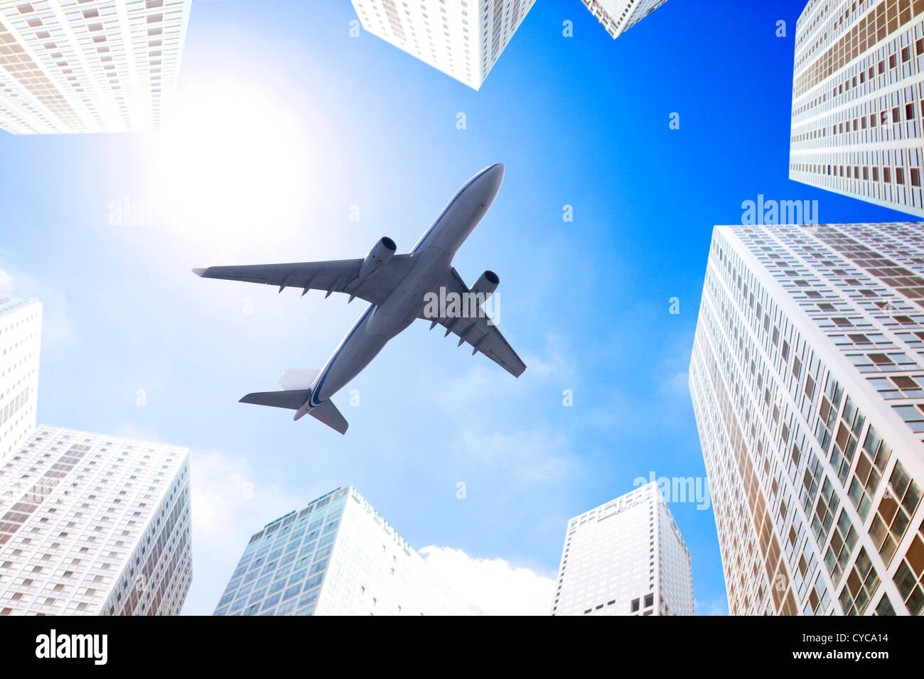 The aircraft flying in the sky Stock Photo - Alamy