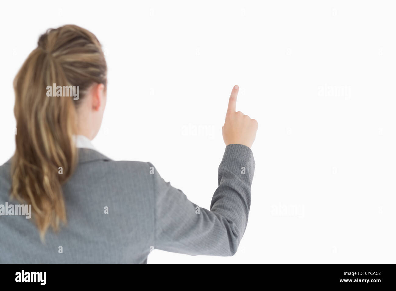 Woman behind him gesturing hi-res stock photography and images - Alamy