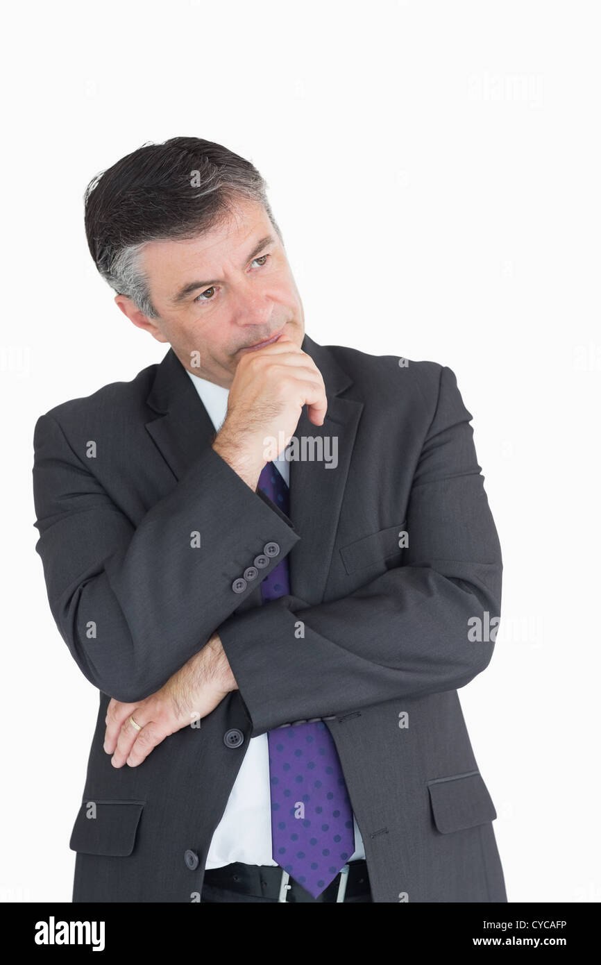 Businessman looking concentrated Stock Photo - Alamy