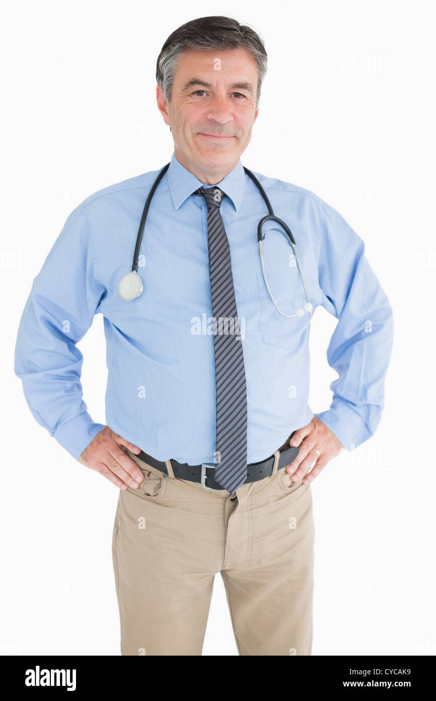 The doctor is smiling Cut Out Stock Images & Pictures - Alamy
