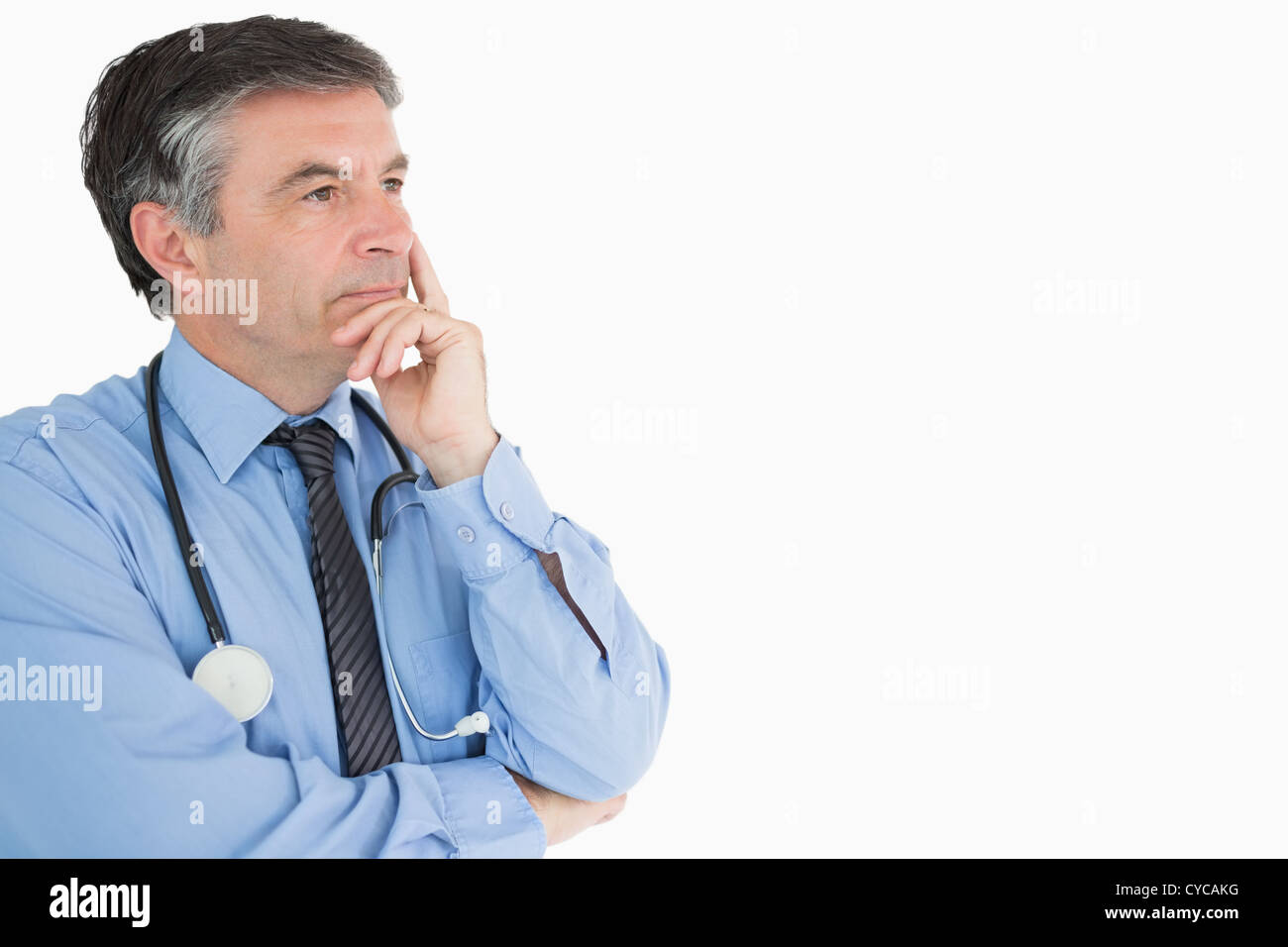 Doctor deep in thought Stock Photo - Alamy