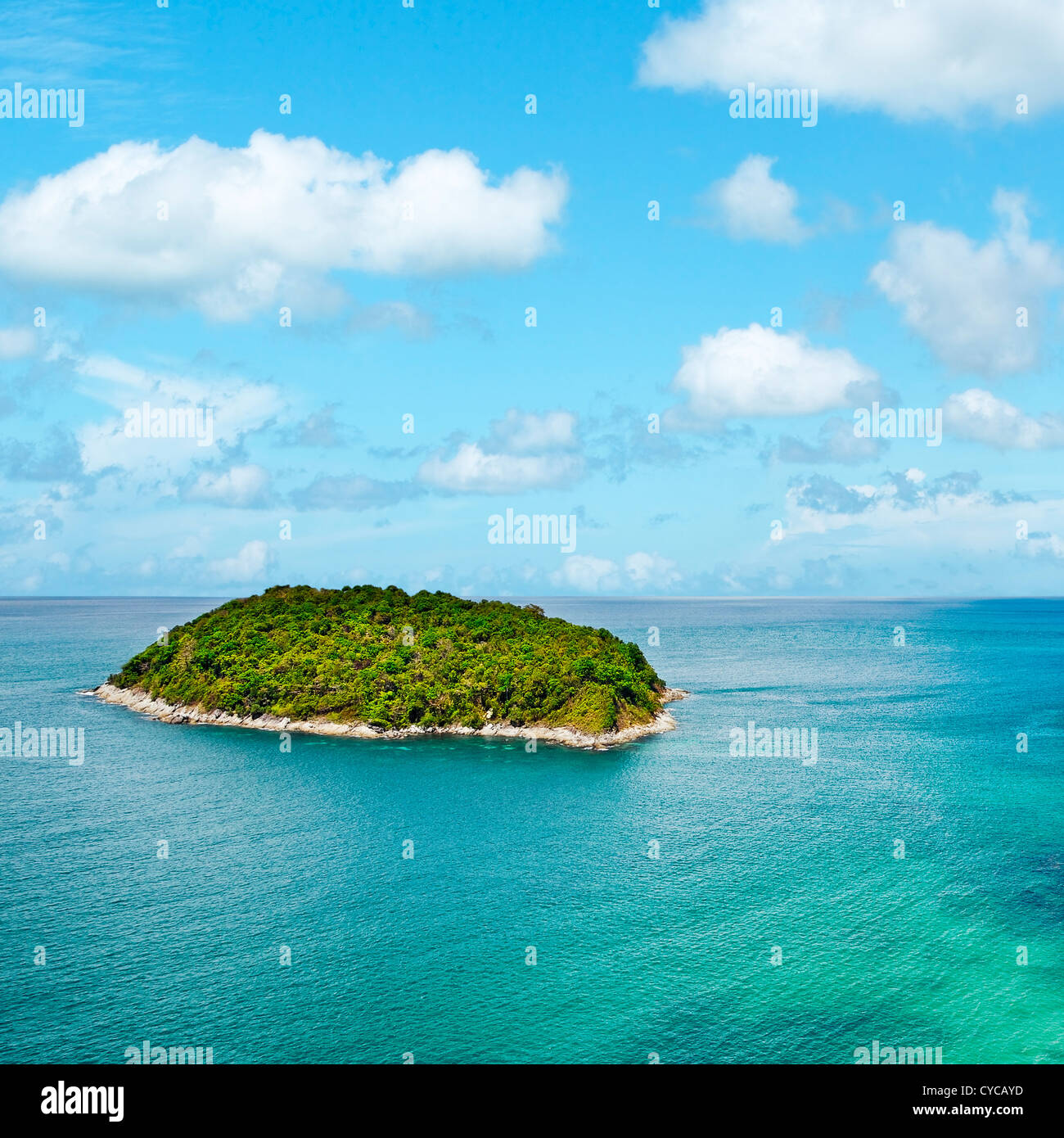 View of the tropical island. Square composition Stock Photo - Alamy