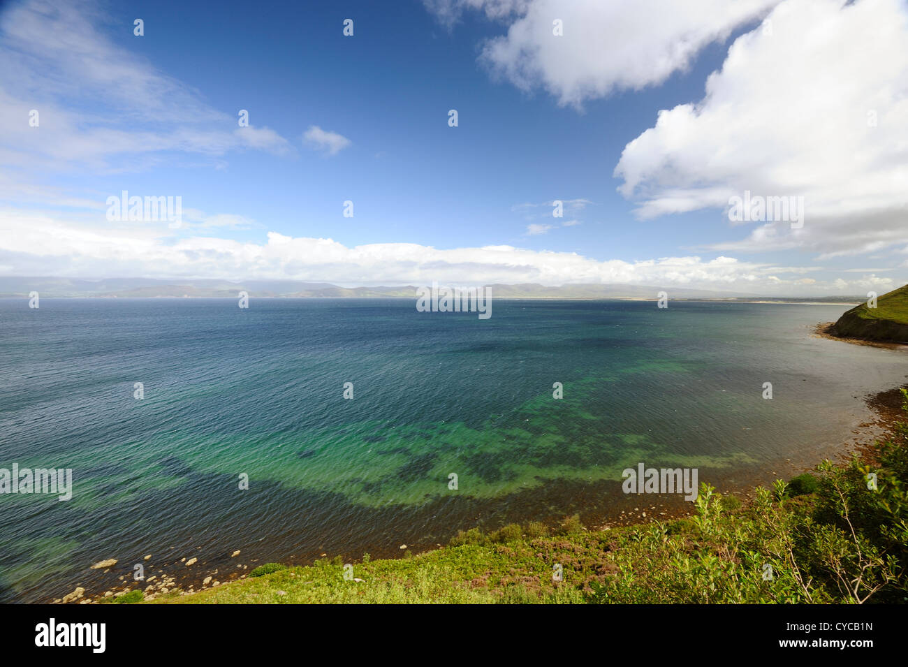 Coumeenole beach, coast of Dingle Peninsula and Coumeenoole Bay, in ...